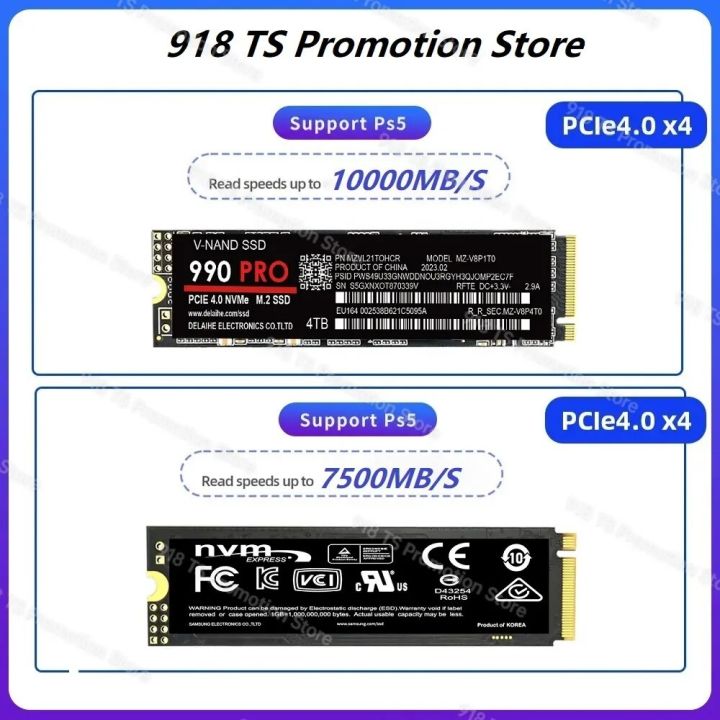 990Pro 512GB 1TB M.2 SSD M2 Pcie 5.0 NVME Solid State Drive 2280 ...