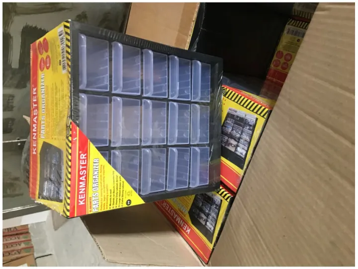 Rak komponen 15 slot ( partisi ) / kotak spare part Merk Kenmaster ...