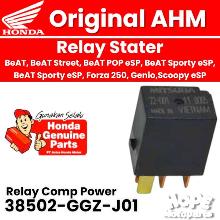 Relay Kaki 5 BeAT Sporty eSP Relay Stater 5 Pin BeAT, BeAT Street, BeAT ...