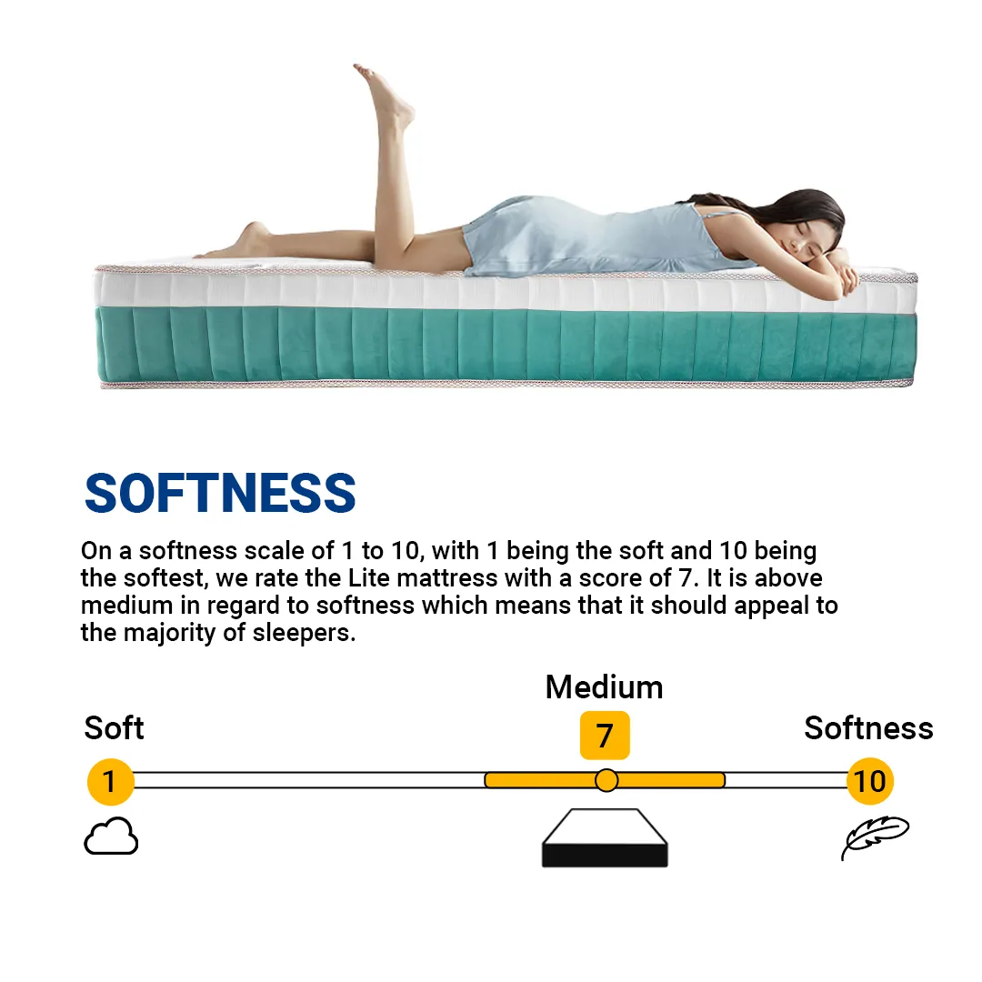 SpinaRez Lite Mattress 10 inch Individual Pocket Spring Mattress (King ...