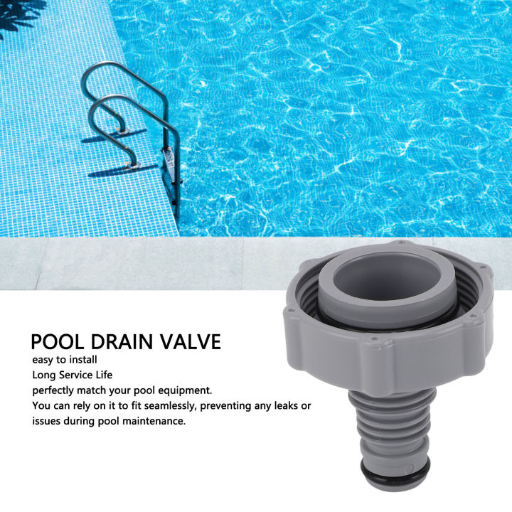 Swimming Pool Drain Valve Pool Drain Valve Grey Internal Thread 1.6in ...