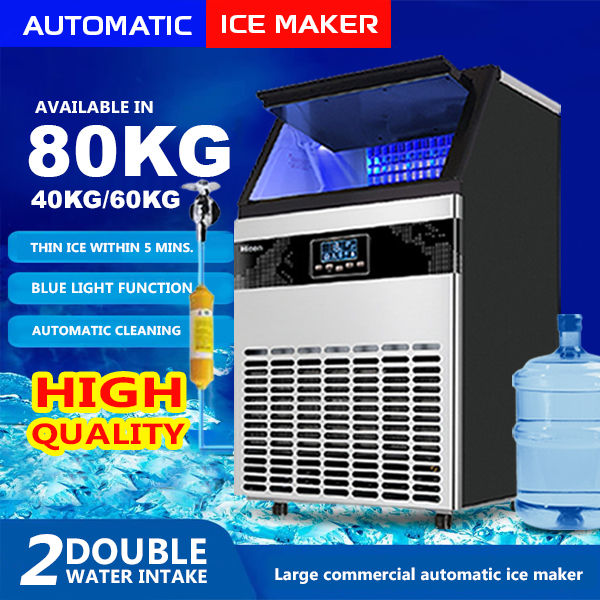 Heavy Duty Automatic Electric Ice Maker Machine Dual water input 40KG ...
