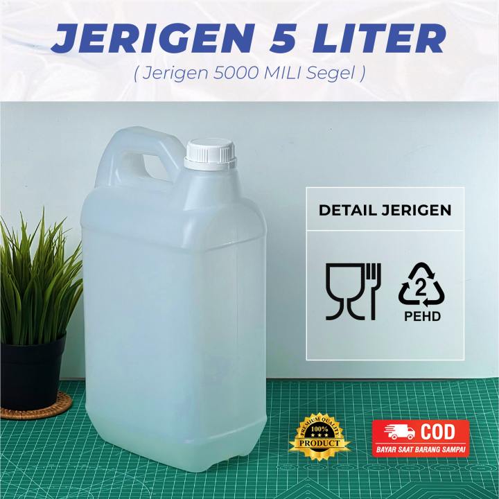 [JERIGEN ] - JERIGEN PLASTIK - JERIGEN BARU - JERIGEN 5 LITER | Lazada ...