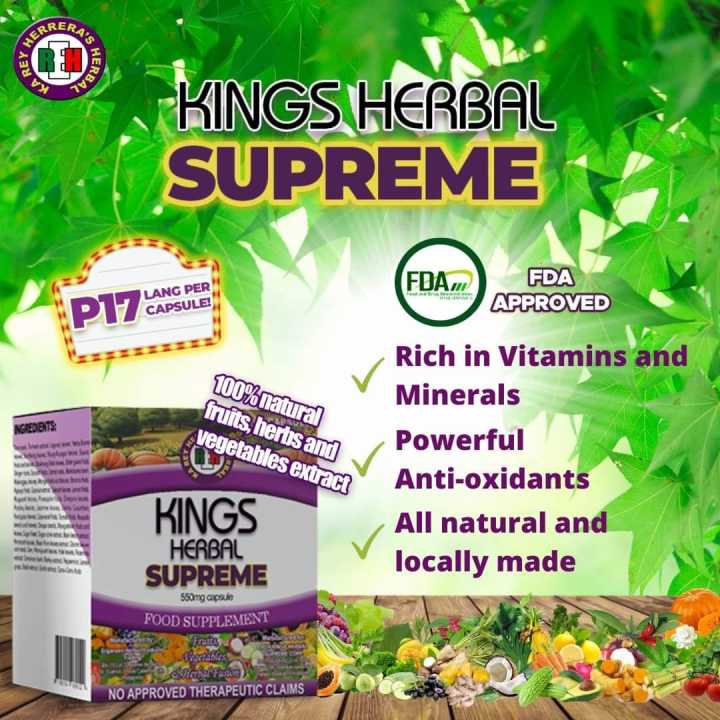 Kings Herbal Supreme Capsule (10 capsules/pad) 100% Original | Lazada PH