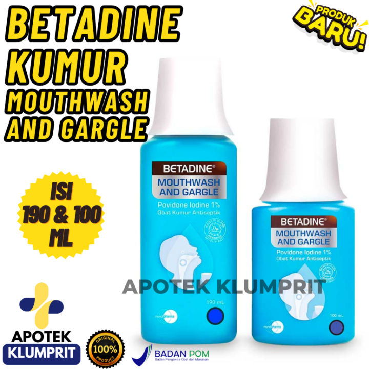 BETADINE KUMUR / MOUTHWASH & GARGLE / 100ML / 190ML | Lazada Indonesia