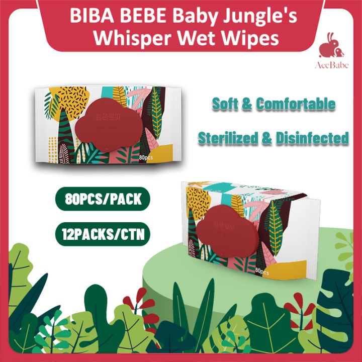 【Wet Tissue Bundle 】BIBA BEBE Jungle's Whisper Baby Wipes Wet Tissue ...