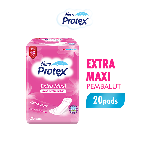 Hers Protex Softcare Pembalut Wanita Maxi Non Wings 23cm isi 20 pads ...