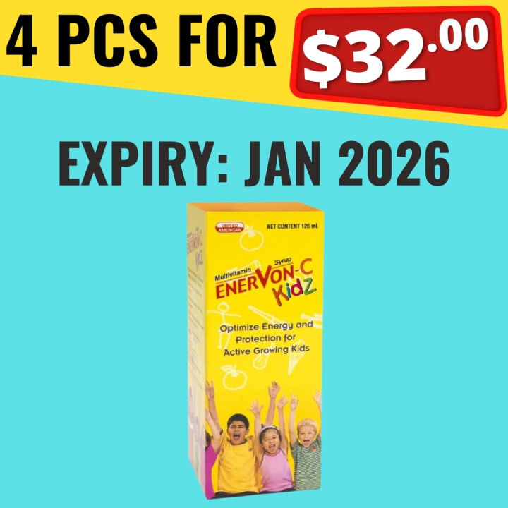 Enervon-C Kidz Syrup 120ml Kids Multivitamin Vitamin C and Vitamin B ...