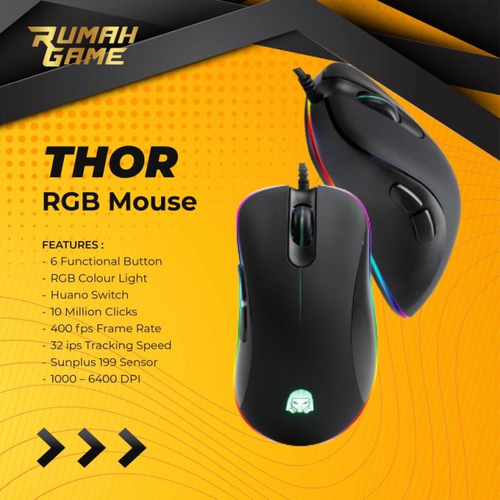 Mouse Gaming Digital Alliance Thor RGB - DA Thor Gaming Mouse Rgb ...
