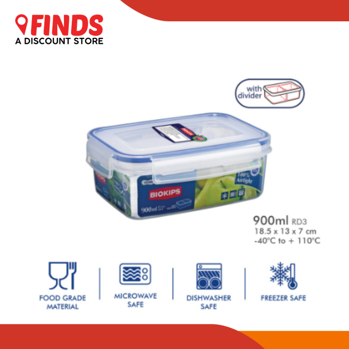 Biokips Rect. 900ml w/2 Compartments | Lazada PH
