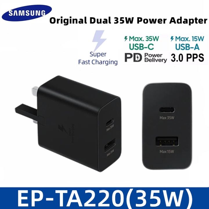 Original Samsung 35W Power Adapter Duo(USB-C, USB-A) super Fast ชาร์จ ...