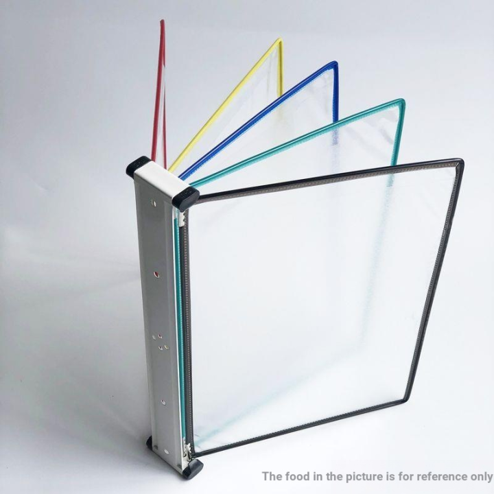 A4 5Pages Wall-Mounted Folder Page-Turning Display File Rack Document ...