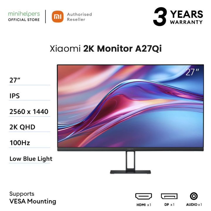 Xiaomi 2K Monitor A27Qi 27 inch QHD display IPS 100Hz 8-bit color depth ...