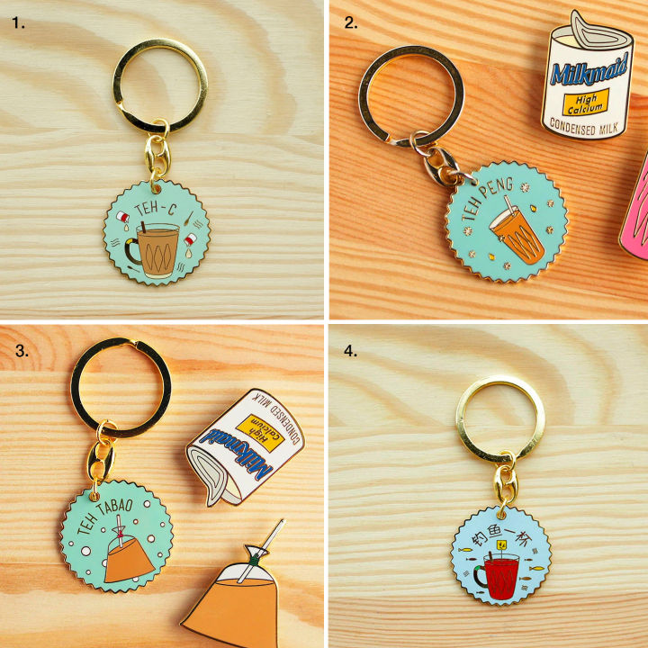 Singapore Gift Souvenir Kopitiam Keychains – Tea (Teh) Clementi Lemon ...