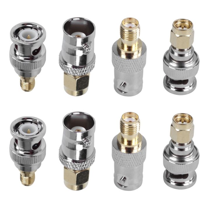 SMA to BNC Kits RF Coaxial Adapter Male Female Coax Connector 12 Pieces ...