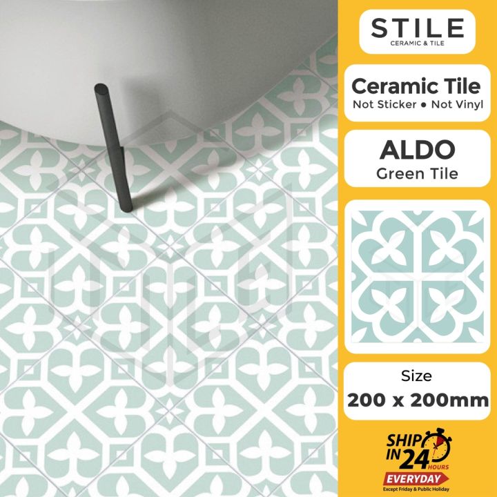 [REAL TILE] Aldo Green Mosaic Tiles /Mozek/Ceramic Tiles/Mozek Bilik ...