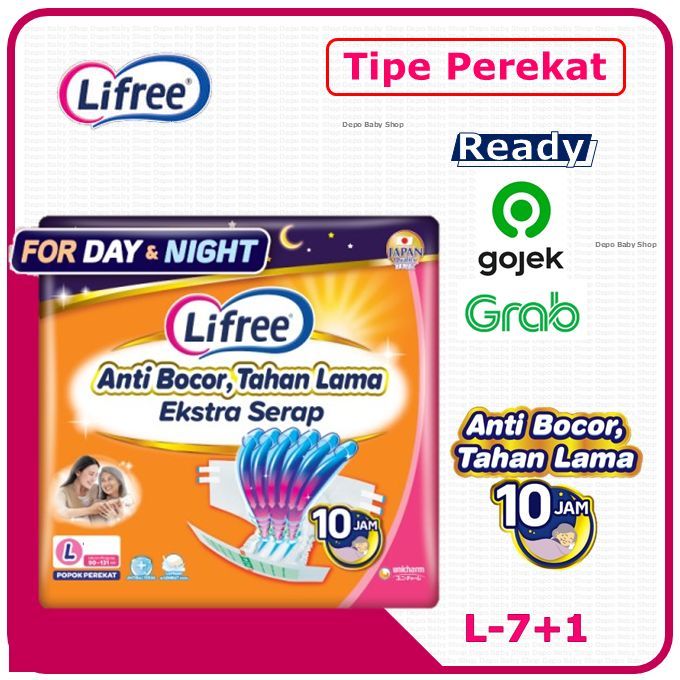 Lifree Tape Ekstra Serap L 7 Popok Dewasa Perekat | Lazada Indonesia