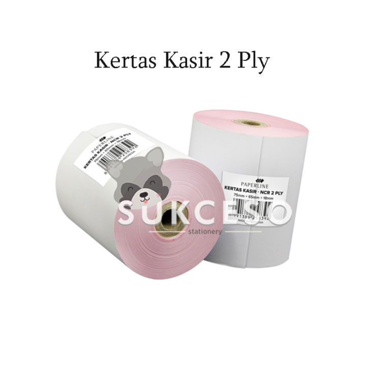 Paperline Kertas Kasir 2 Ply 75 x 65 / Kertas Putih Register Roll ...