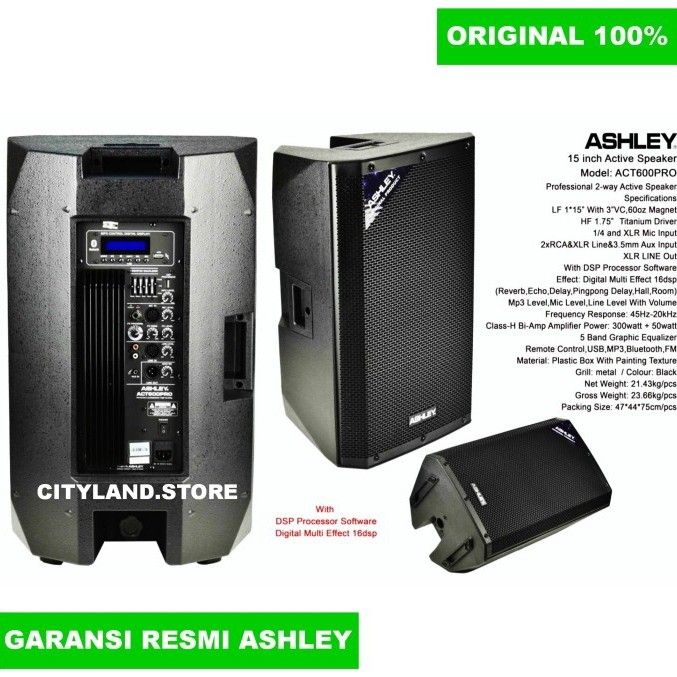 Speaker Aktif Ashley ACT 600PRO / ACT600PRO Original 15 inch | Lazada Indonesia