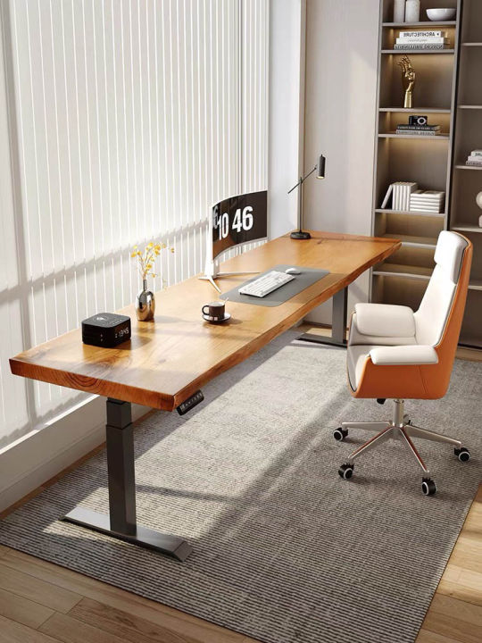 Nordic solid wood electric lifting table, standing learning desktop ...