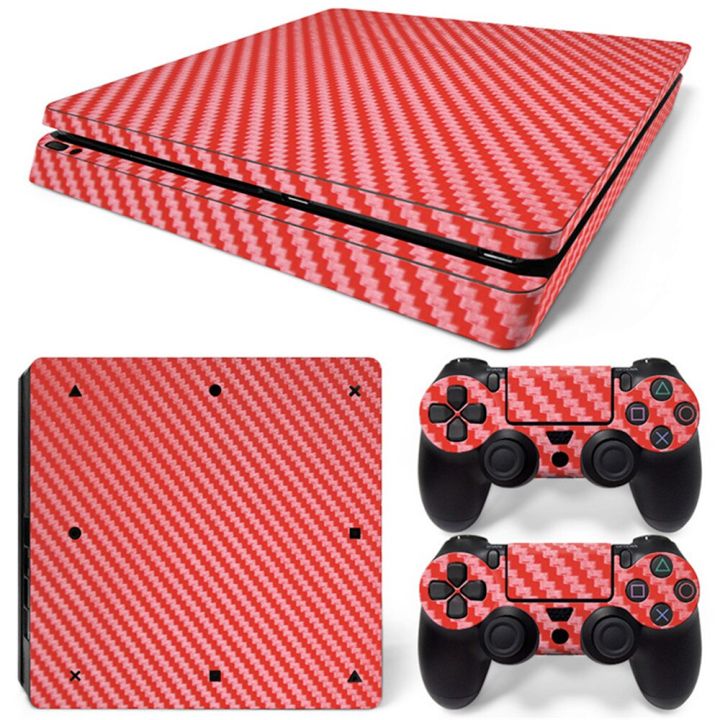 New style for PS4 Slim Skin Gold Black Pink Red White Carbon Fiber Skin ...