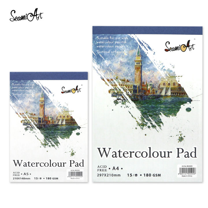 SeamiArt A4 A5 Drawing Paper For Watercolor Gouache 180GSM Paper 15 ...