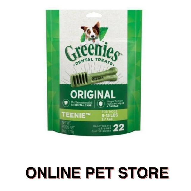 Greenies Original Teenie Dog Dental Chews 170G - (22pcs) | Lazada