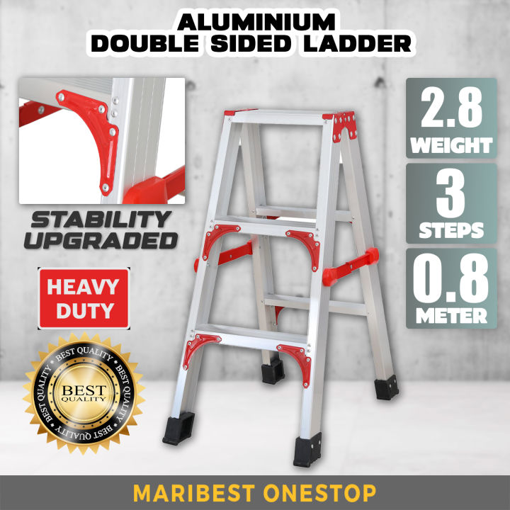 3 Step Ladderman Aluminium Double Sided Ladder Multi Purpose Ladder ...