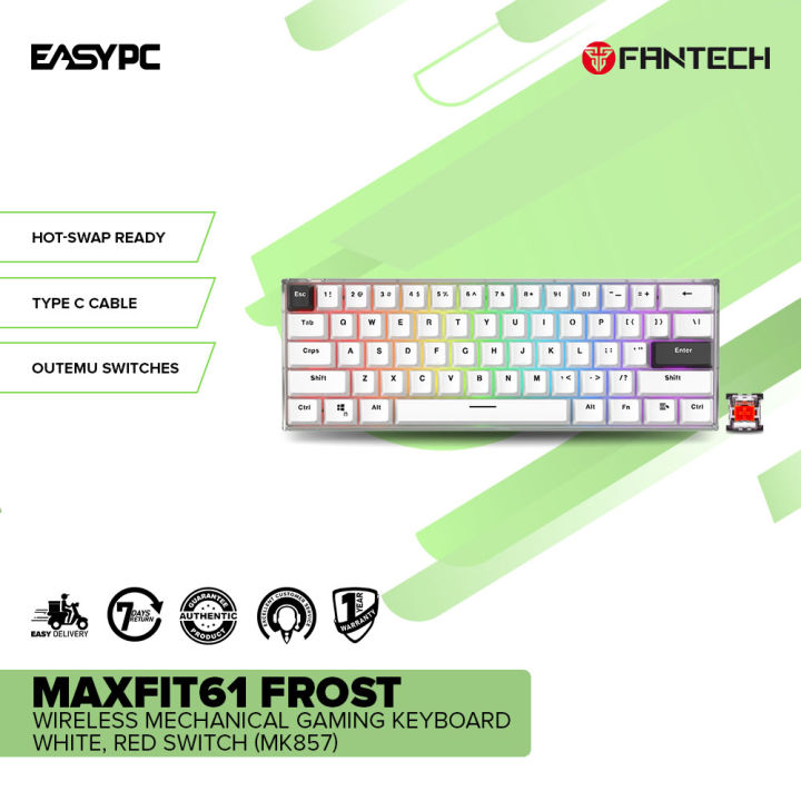EasyPC | Fantech MAXFIT61 Frost Wireless Mechanical Gaming Keyboard For ...