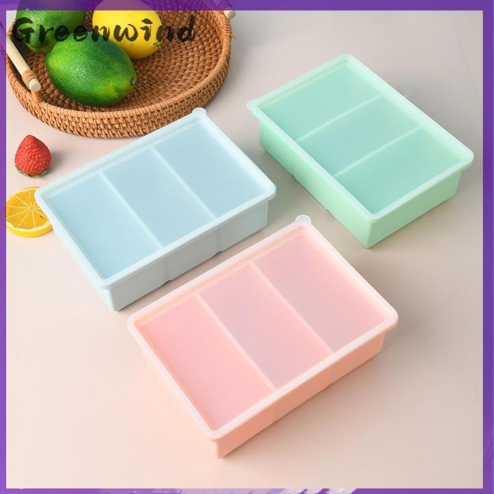 【Greenwind】 Giant Storage For Food Meal Sauce With Lid Silicone Freezer ...