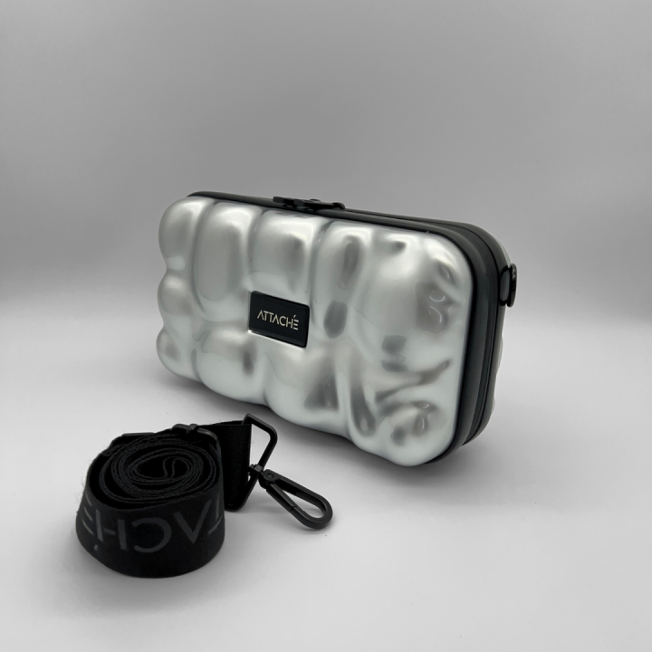 Attache Silver Bubble Luggage Type Case Shoulder, Crossbody, Sling and ...