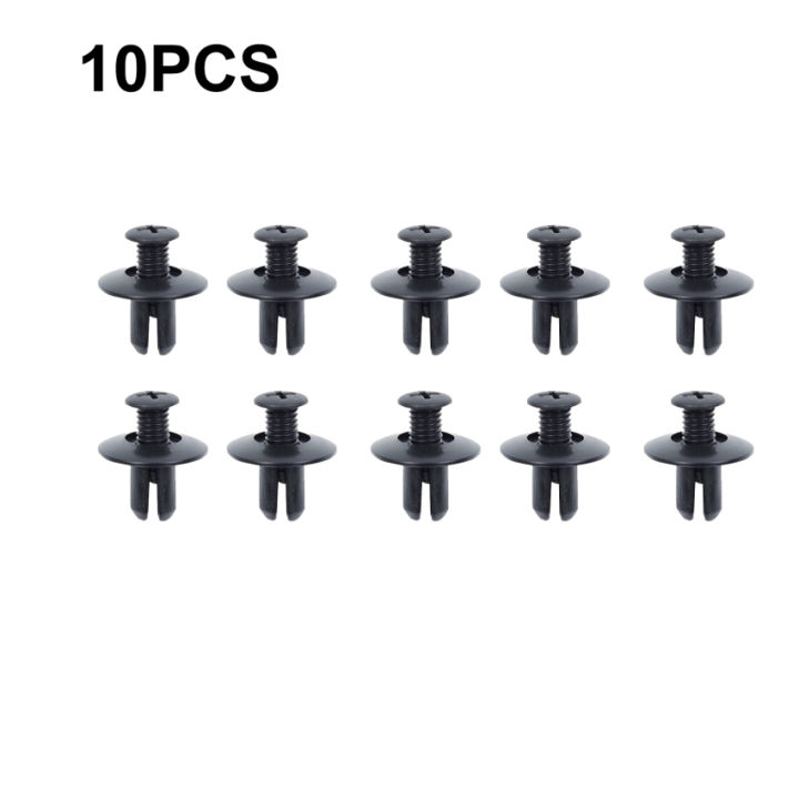 【Ready Stock】10pcs 8mm Plastic Rivets Fasteners Screw Car Bumper Fender ...
