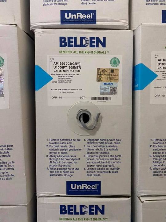 Belden Cat5 e UTP Cable AP1690/ 1583A Gray 305m Cat 5 | Lazada PH