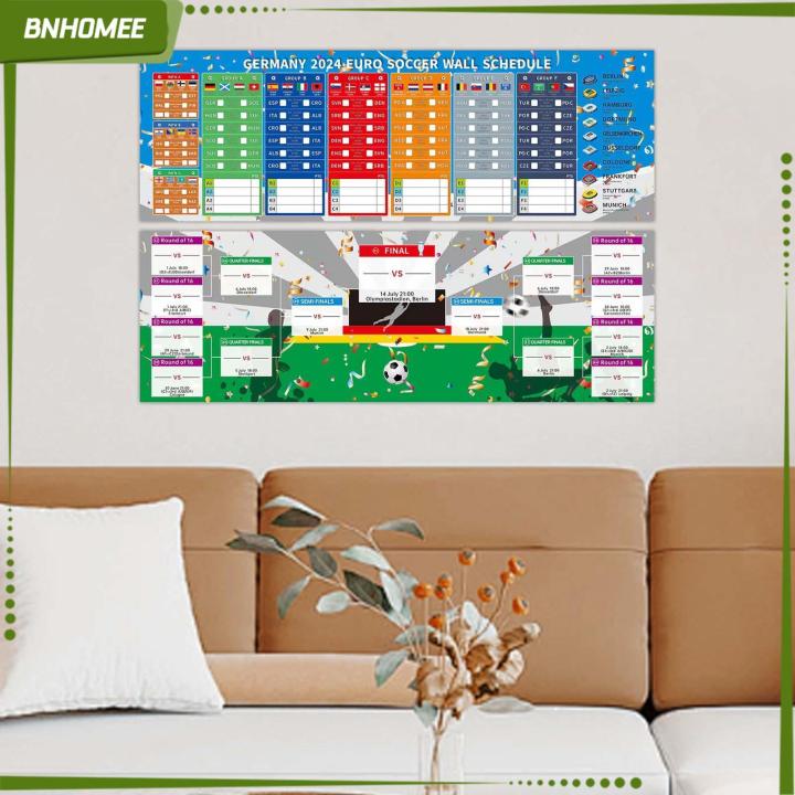 BNHOMEE 2024 Euro Soccer Match Schedule Poster Germany European ...