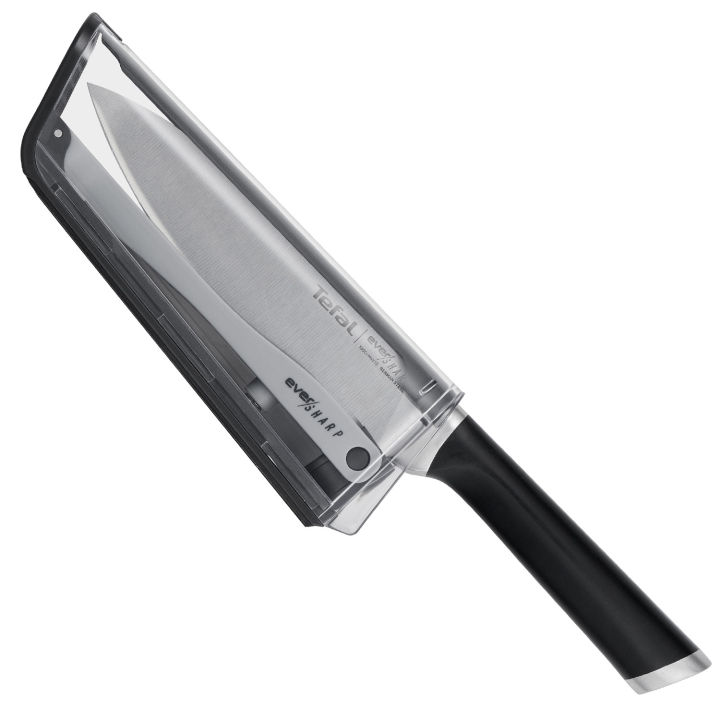 TEFAL EVER SHARP German Stainless Steel Chef's Knife 16.5cm Sharpener ...