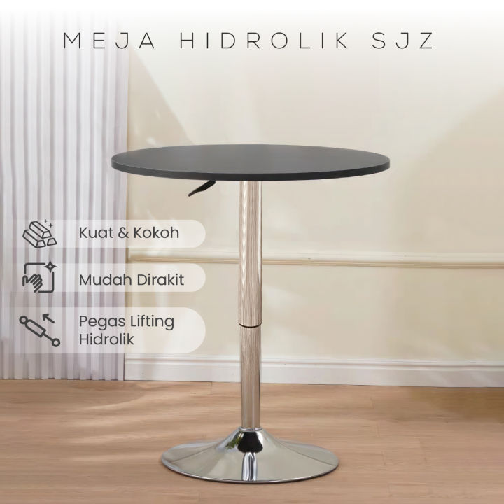 Meja Bar Hidrolik Meja Makan Bahan Besi MDF Meja Bar Minimalis Meja ...