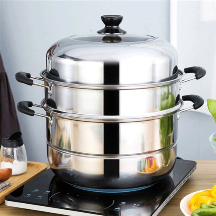 Eiderfinch 28cm 3 Layer Stainless Steel Steamer For Induction Cooker ...