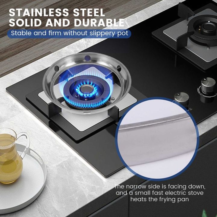 Universal Wok Pan Support Rack Stand Wok Ring/Metallic Round Bottom ...