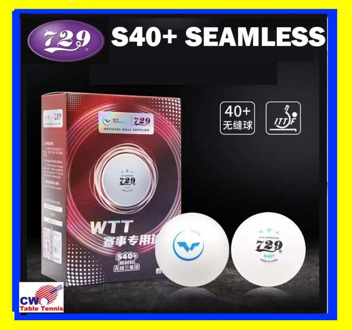 729 Friendship 3stars WTT Ball World Tour White Balls S40+ New ...