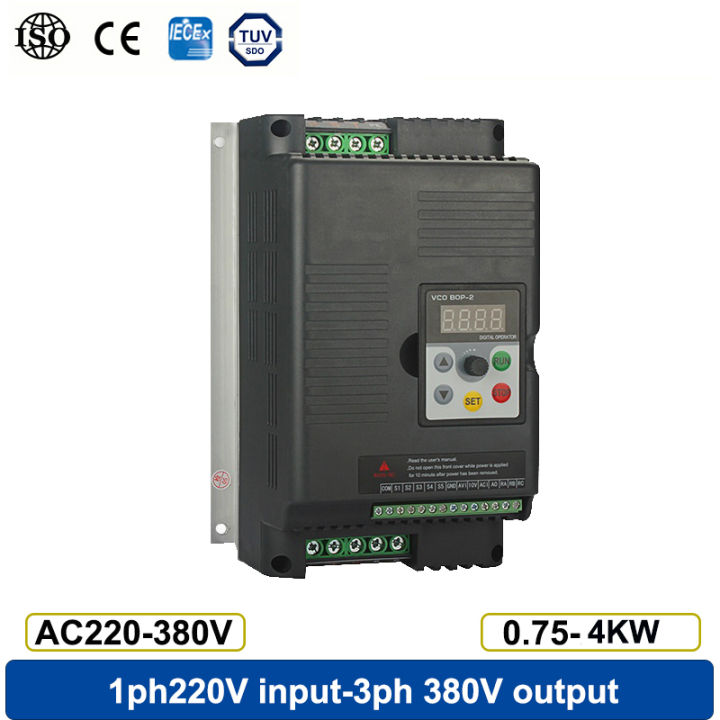 220-380V VFD AC Motor Speed Controller 0.75KW 1.5KW 2.2KW 3.0KW 4KW ...