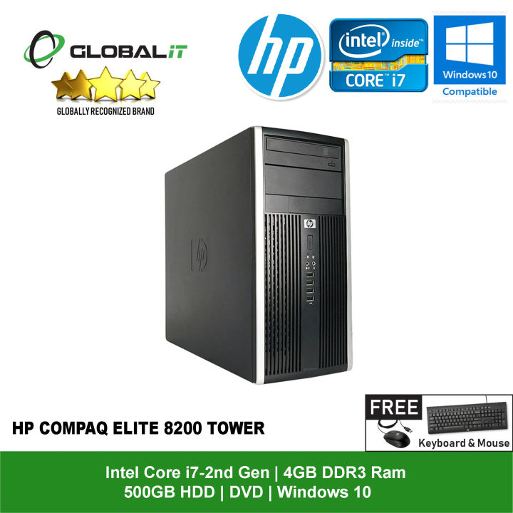 (Refurbished Desktop) HP Compaq Elite 8200 Tower / Intel Core i7-2nd ...