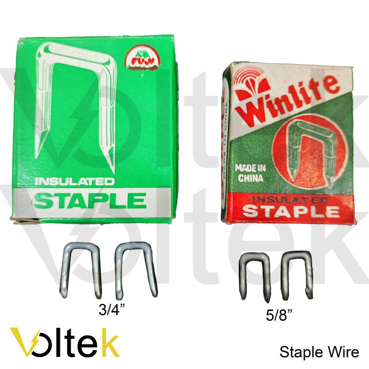 Staple Wire Insulated 100 piece per pack size 3/4" and 5/8" | Lazada PH