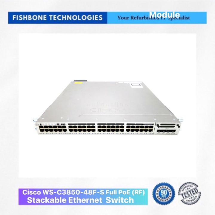 Refurbished CISCO WS-C3850-48F-S Full PoE Stackable Ethernet Switch ...