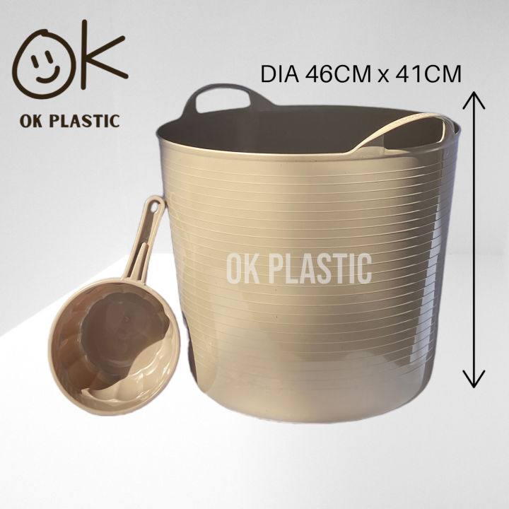 3 in 1 Large Round 60L Plastic Timba Basin And tabo With Handle | Lazada PH