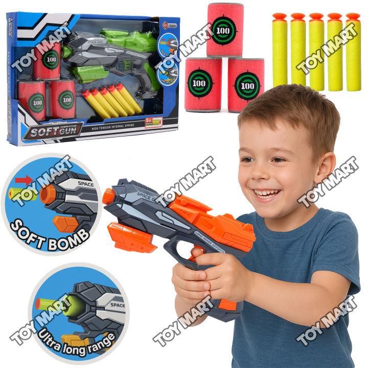 Space Soft Bullet Blaster – Long Range Foam Dart Blaster for Indoor ...