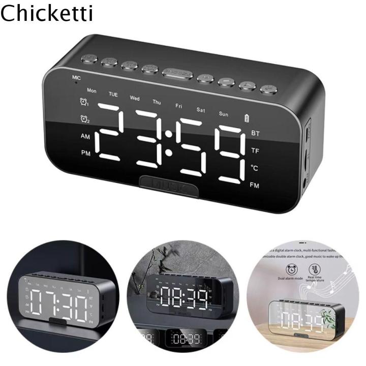 CHICKETTI แบบ5-in-1 นาฬิกาปลุกวิทยุ FM แจ้งเตือนความจำ จอแสดงผลดิจิตอล ...