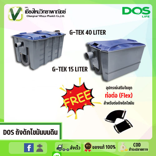 DOS ถังดักไขมันบนดิน G-tek 15 ลิตร/G-tek 40 ลิตร ระบบการทำงานที่ ...
