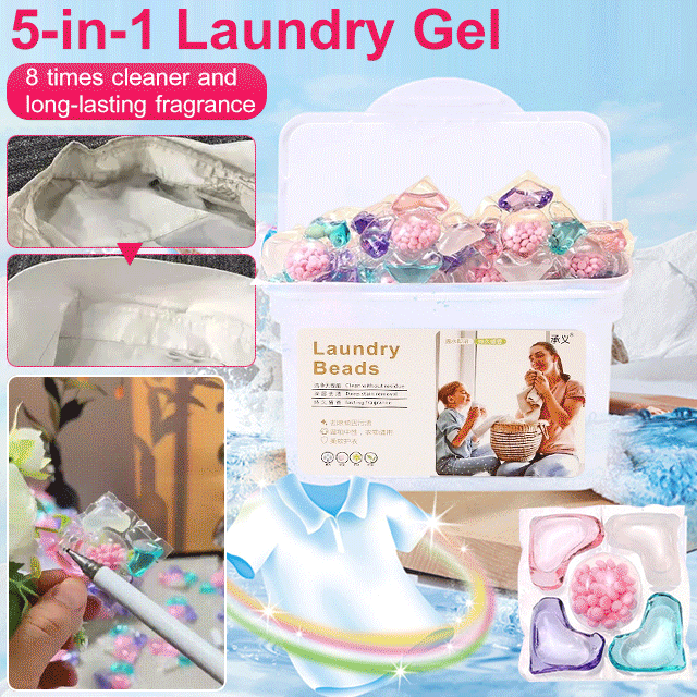 Laundry Gel 5in1 Softening Fragrance Beads Detergent Concentrate Balls ...