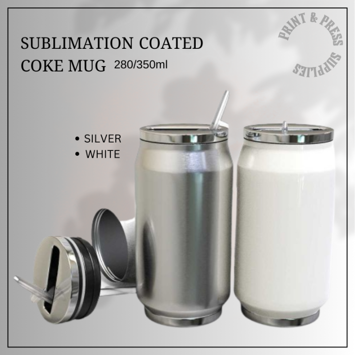 PP Supplies- QUAFF Coke Mug 280ml & 350ml Sublimation Coated Aluminum | Lazada PH