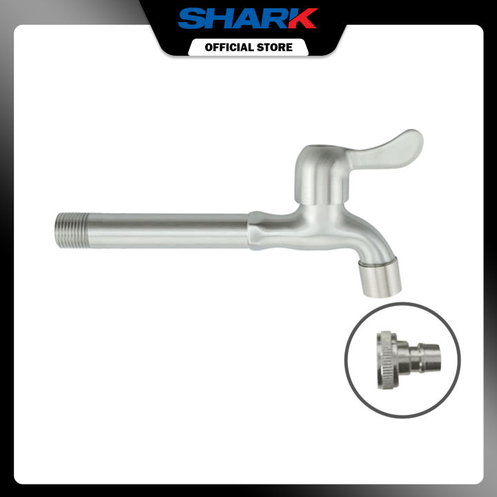SHARK SP-126 Stainless Steel 304 Wall Faucet 1/2" X 6" Cold Line ...